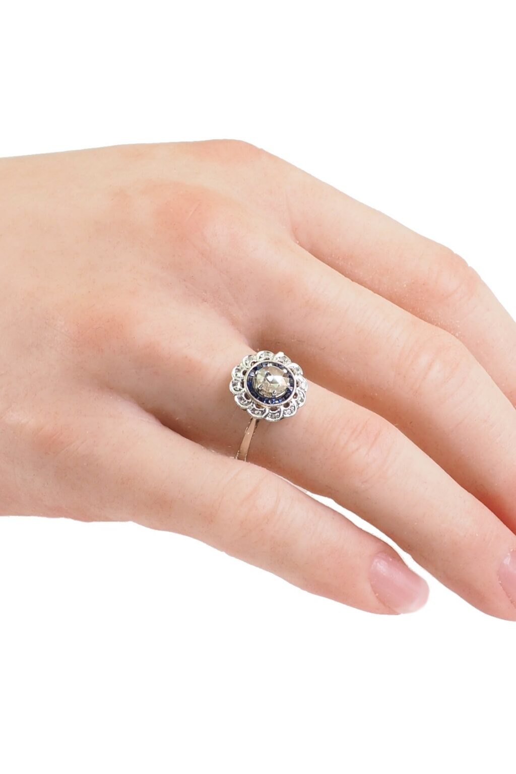 Um 1930 - Art déco Diamanten & Saphire Ring kaufen | RHEINFRANK