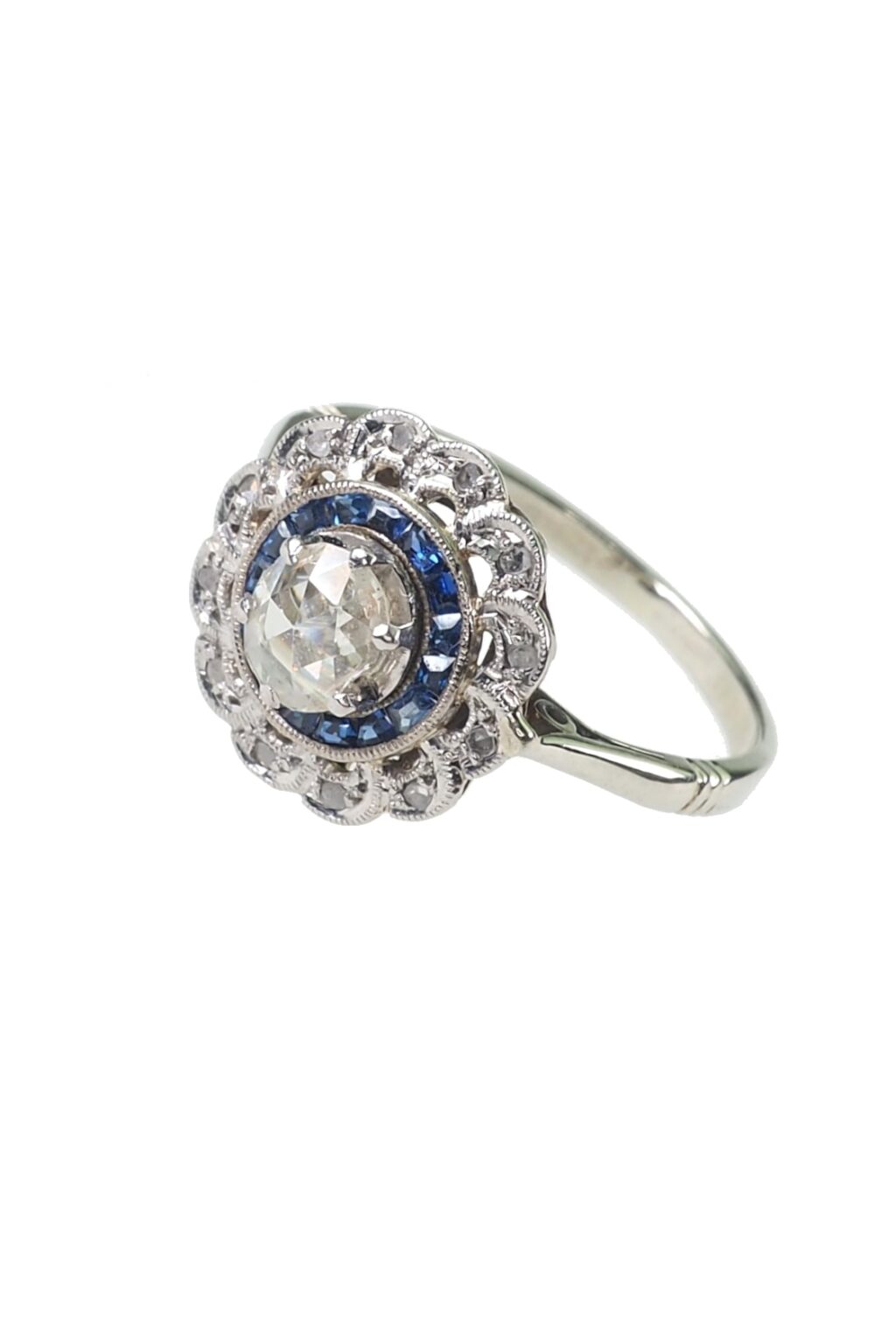 Um 1930 - Art déco Diamanten & Saphire Ring kaufen | RHEINFRANK